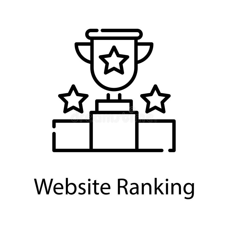 Website Ranking Vector Outline Icon Design Illustration. Stock Vector ...