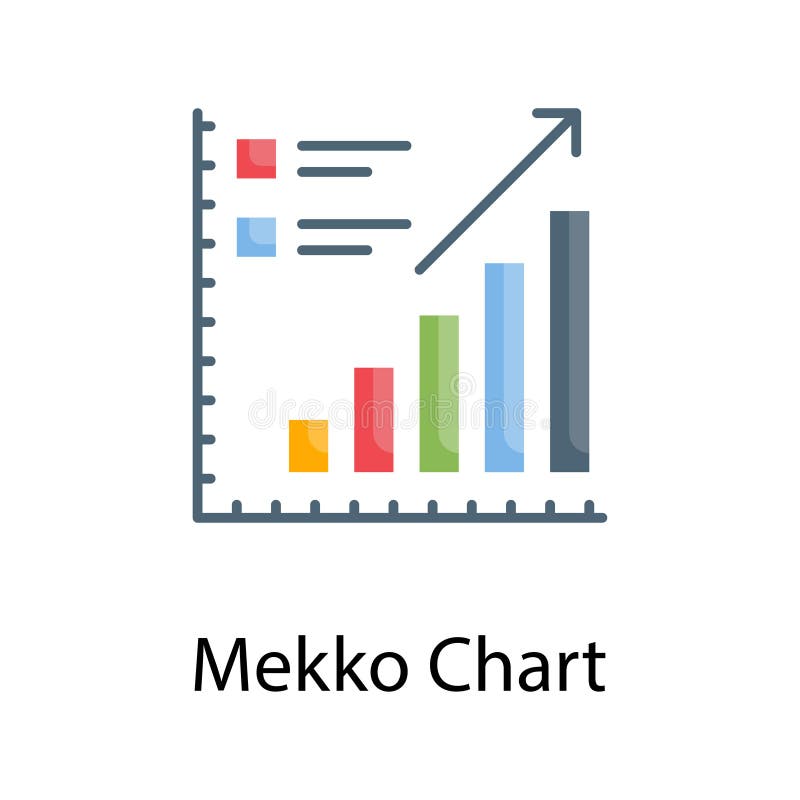Mekko Chart Vector Outline Icon Design Illustration. Stock Vector ...