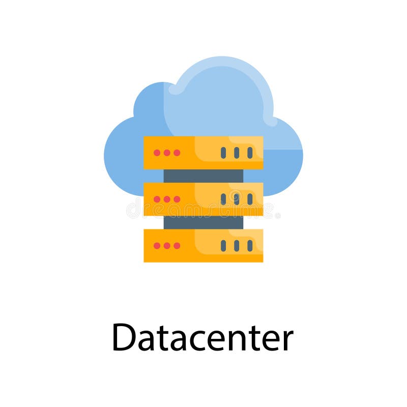 Datacenter Vector Outline Icon Design Illustration. Stock Vector ...