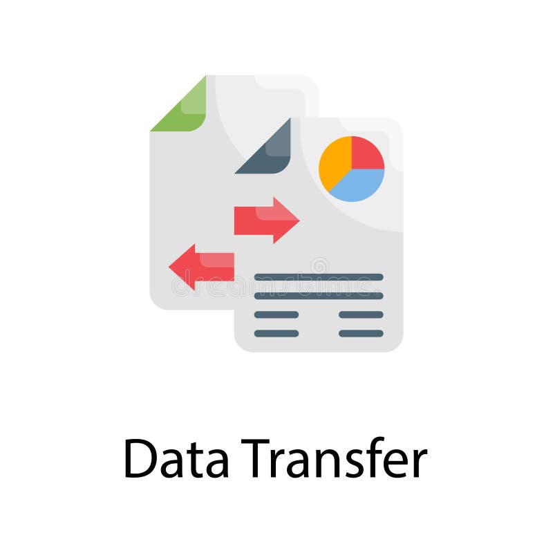 File Transfer Solid Fill Outline Icon Design Illustration. Media ...