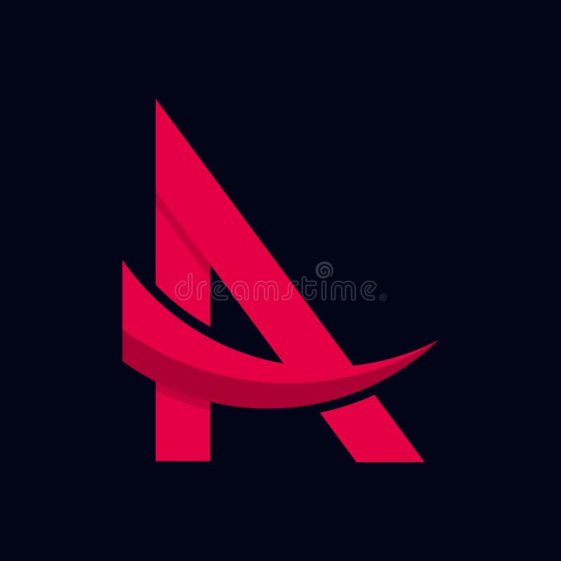Unique and Creative Red Letter a Logo Abstract Design Stock Vector ...