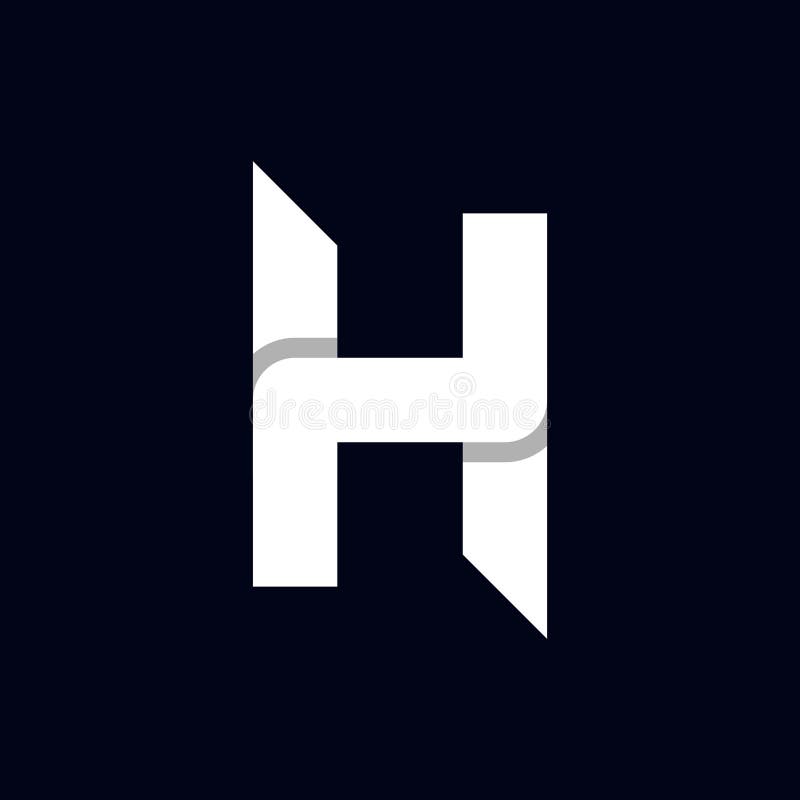 Simple Letter H Abstract Logo Design Stock Vector - Illustration of ...