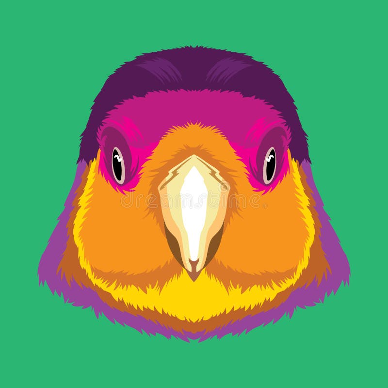 Cute and Colorful Albatros Bird Face Vector Illustration Design Stock ...