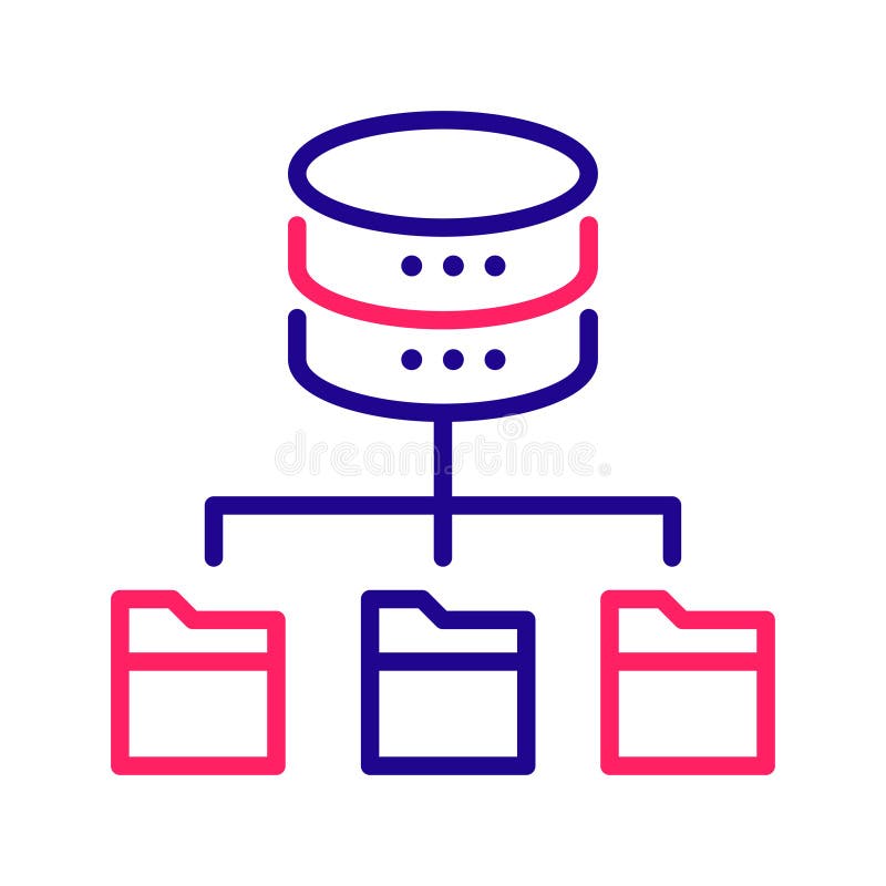 Dataset Vector 2 Colour Icon Design Illustration. Stock Vector ...