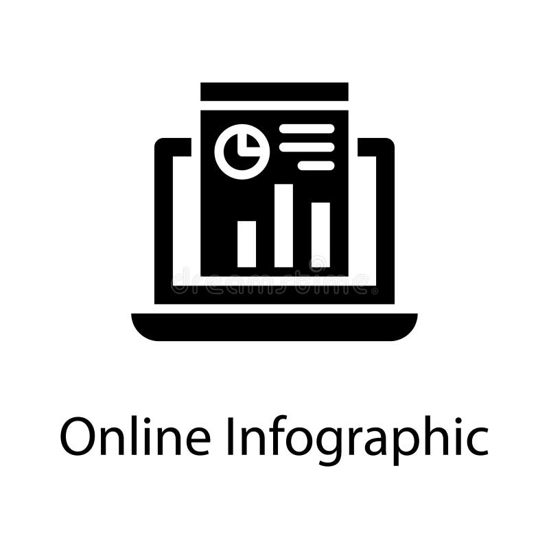 Online Infographic Vector Solid Icon Design Illustration. Stock Vector ...