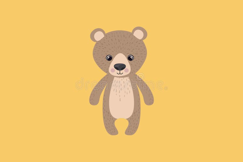 Flat Design Animal Cute stock vector. Illustration of design - 251155712