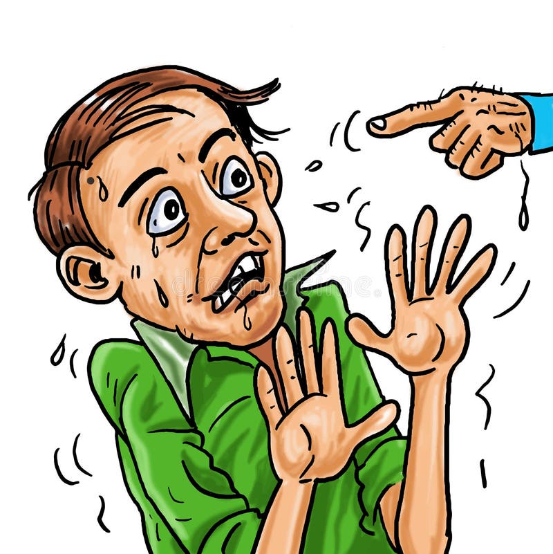 Boy Get Warning from Someone! Stock Vector - Illustration of abusive ...