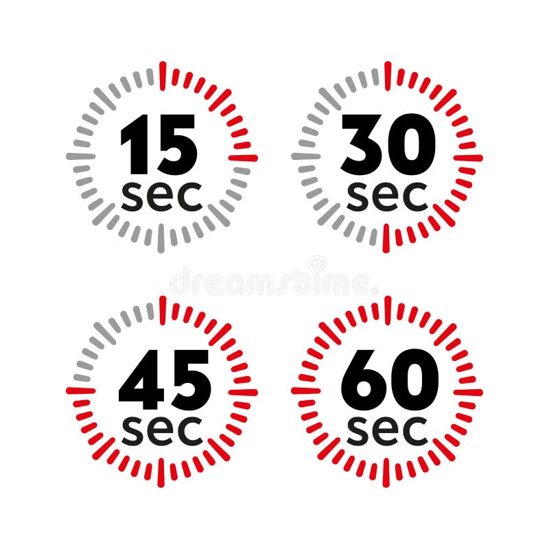 Digital Timer Vector Set Icon. Timer Set Stock Vector - Illustration of ...