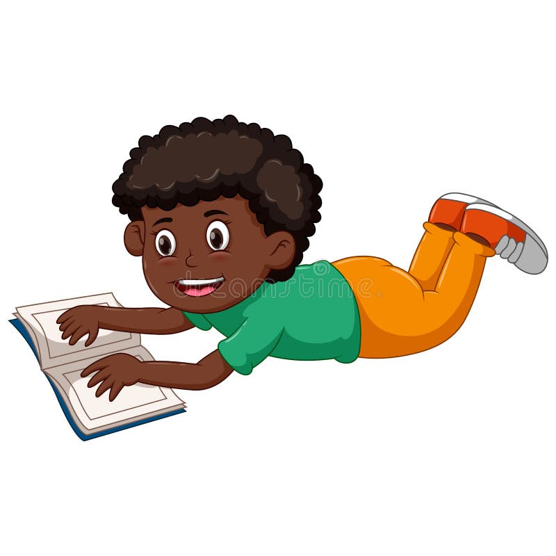 Cartoon Kid Laying Down
