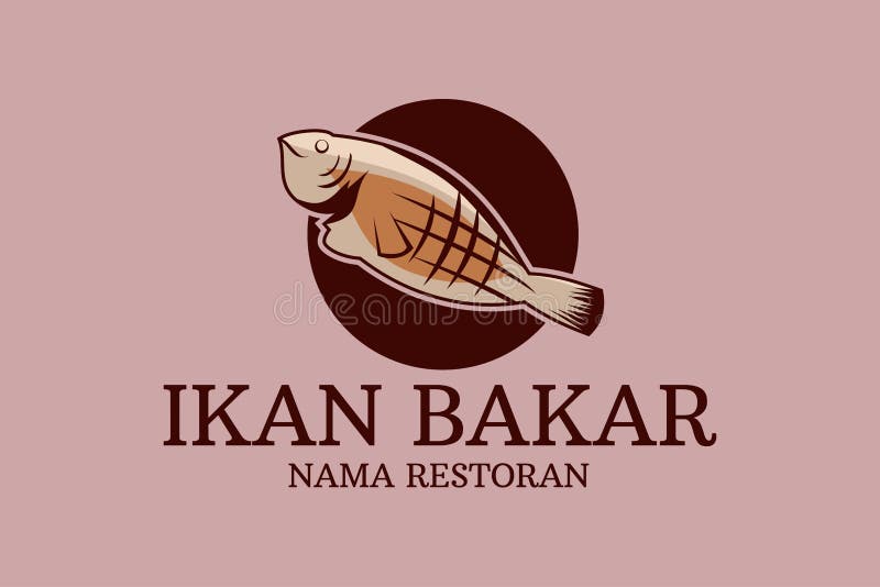Translation: Grilled Fish, Restaurant Name. Vector Logo Stock Vector ...