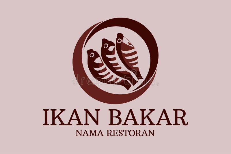 Translation: Grilled Fish, Restaurant Name. Vector Logo Stock Vector ...