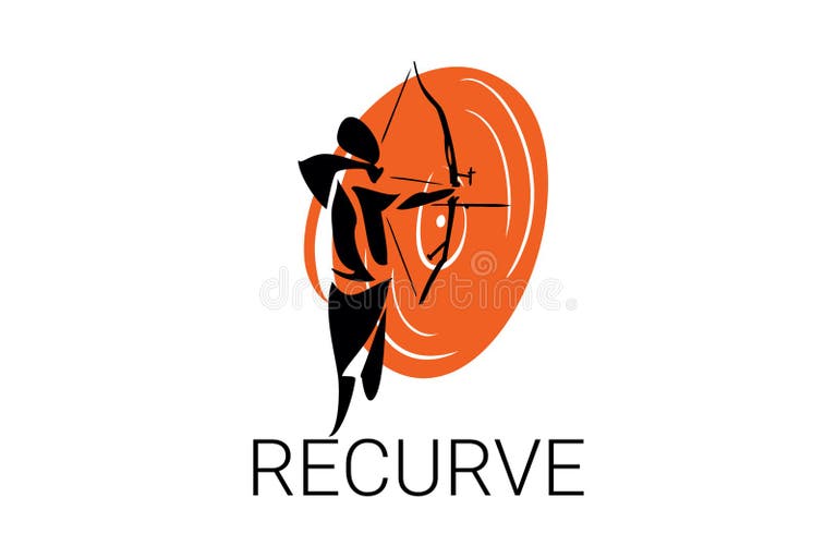 Recurve Archery Sport Vector Line Icon. Stock Vector - Illustration of ...