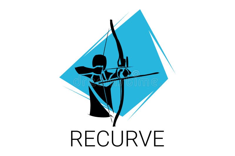 Recurve Archery Sport Vector Line Icon. Stock Vector - Illustration of ...