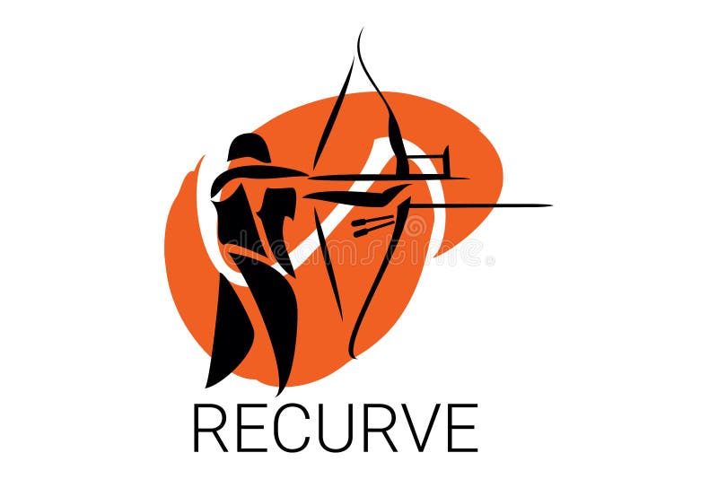 Recurve Archery Sport Vector Line Icon. Stock Vector - Illustration of ...