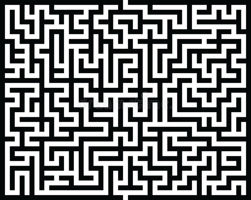 Illustration of Big Black Maze Stock Illustration - Illustration of ...