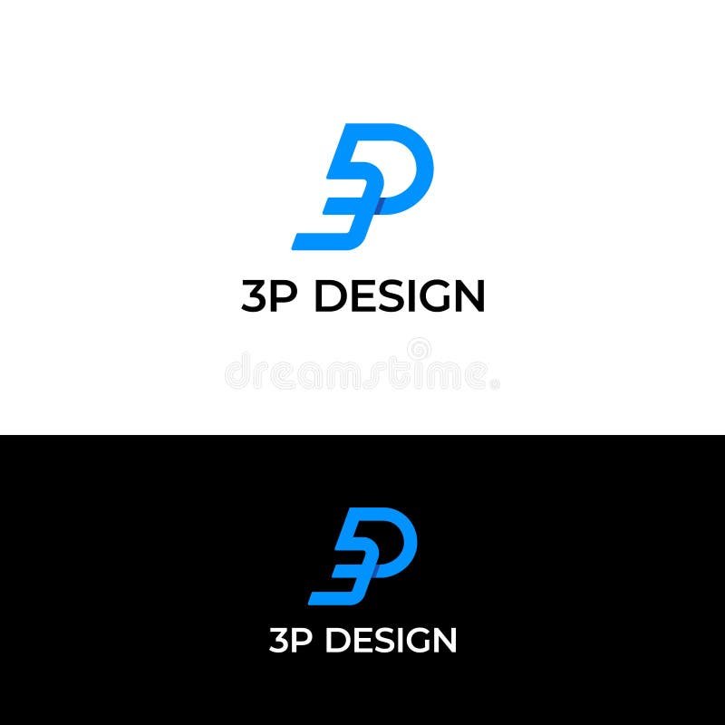 Elegant Beauty Modern Monogram 3P with Shadow Stock Vector ...