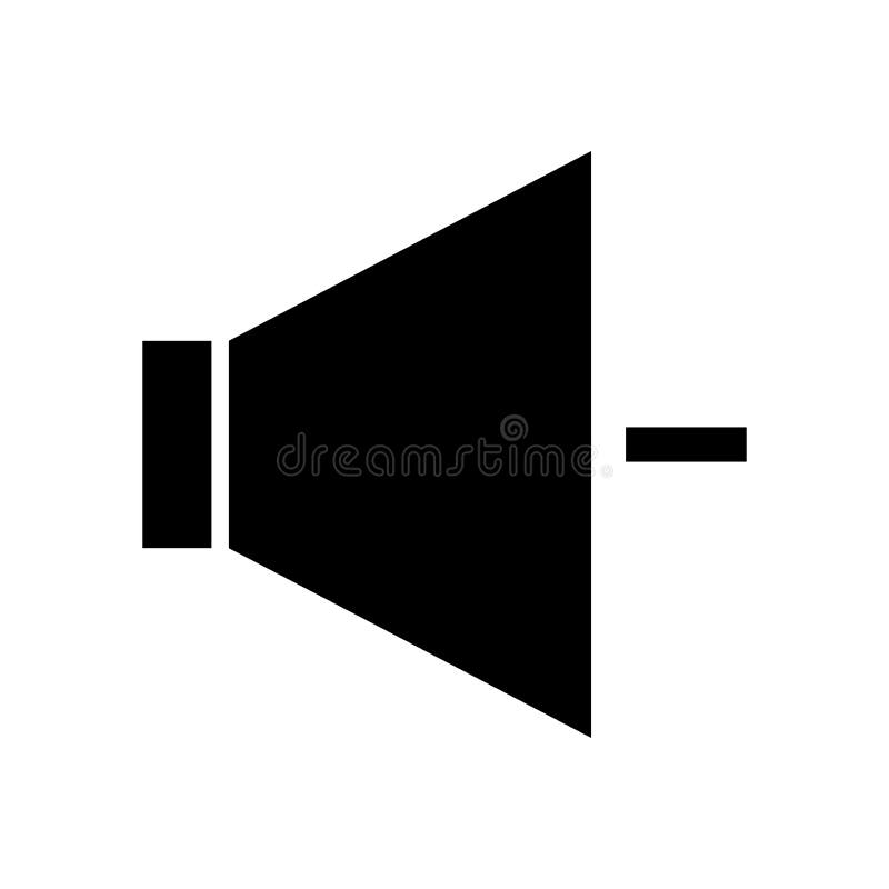 Minus Volume Icon, Full Black. Vector Illustration, Suitable for ...