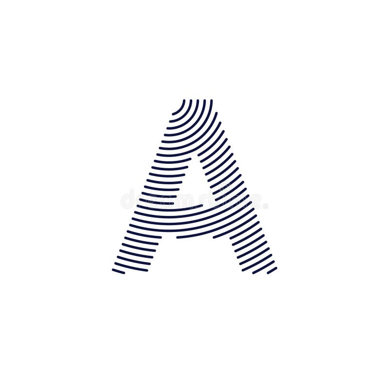 Letter a Line Logo Vector Design Stock Vector - Illustration of drawing ...