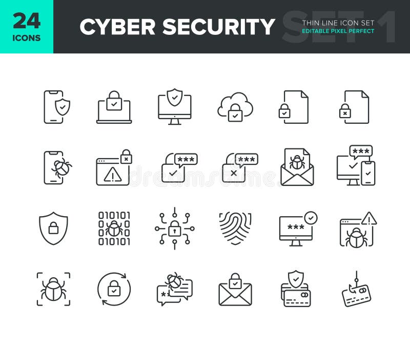 Pixel Perfect Cyber Security Stock Illustrations – 1,208 Pixel Perfect ...