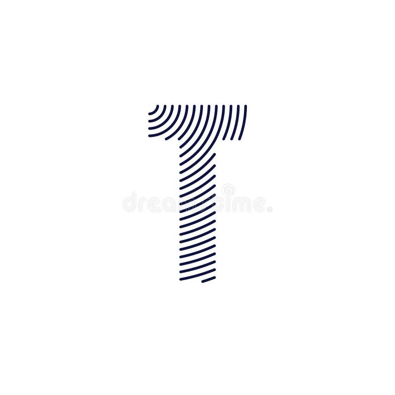 Lines Letter Initial T Logo Design. Creative Line Letters Vector ...