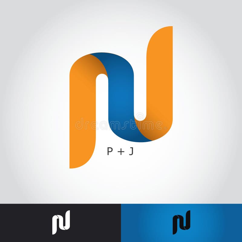 Initial Letter PJ. P & J Logo Icon Design Template Elements Stock ...