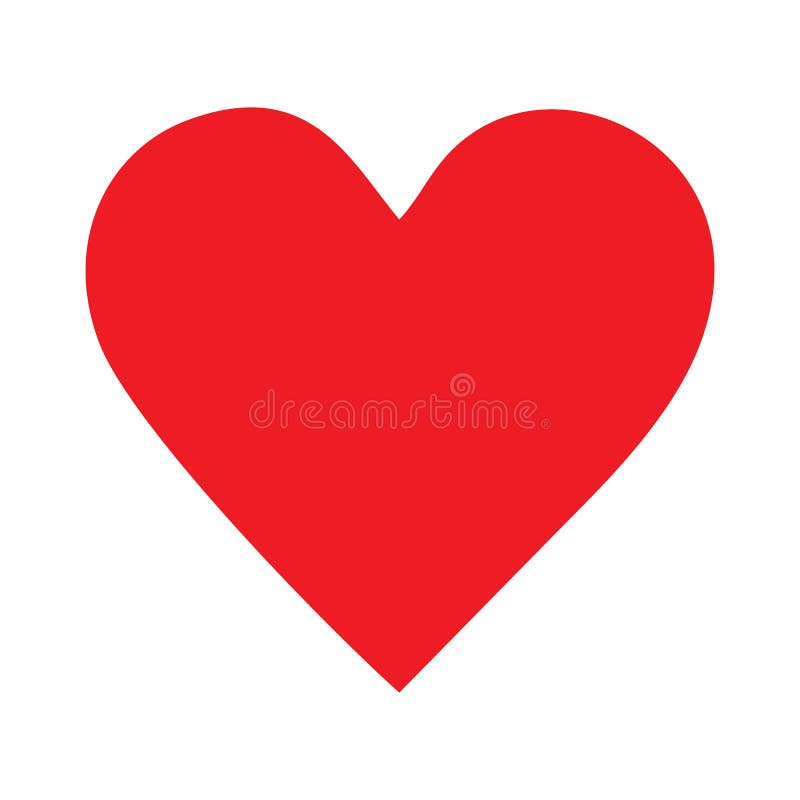The Red Heart Symbol Represents Love and Affection. Love Icon for ...