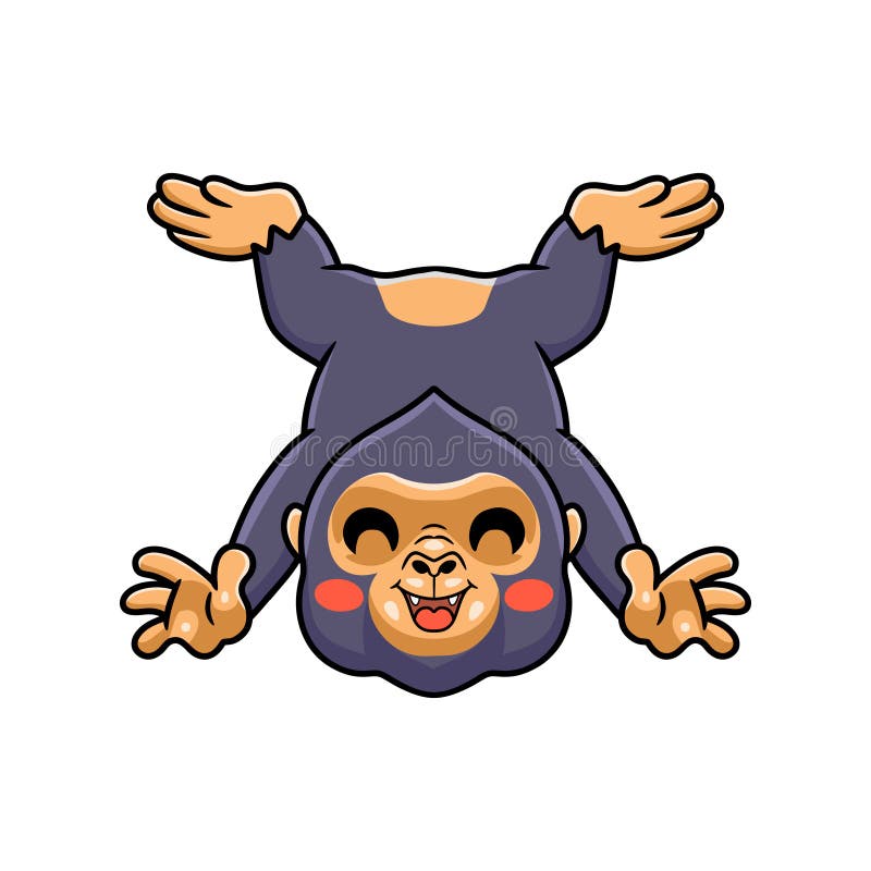 Cute Little King Kong Cartoon Posing Stock Vector - Illustration of ...