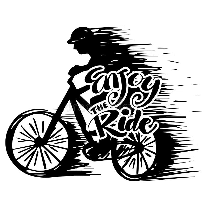 Enjoy the Ride Hand Lettering. Stock Vector - Illustration of holiday ...