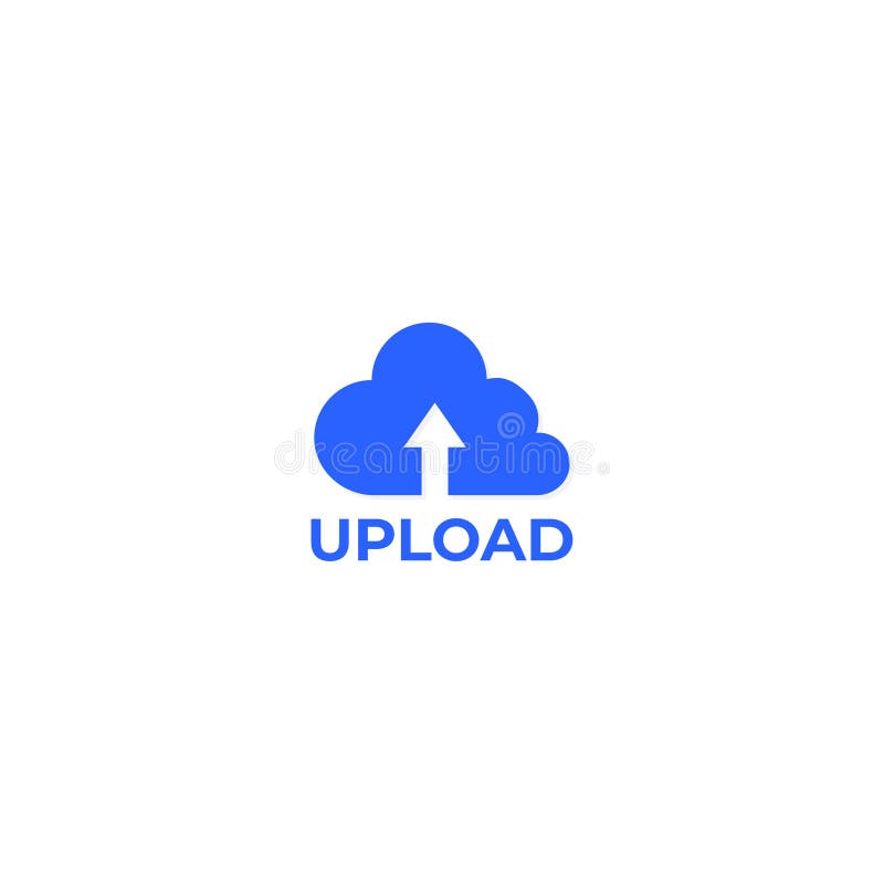 Cloud Upload Icon Logo for Website and Technology Stock Vector ...