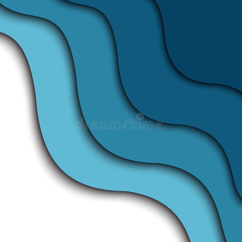 Abstract Waves, Paper Cutout Design, Abstract Background. Stock Vector ...