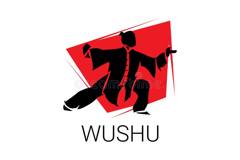 Wushu Sport Vector Line Icon. Sportman, Fighting Stance Stock Vector ...