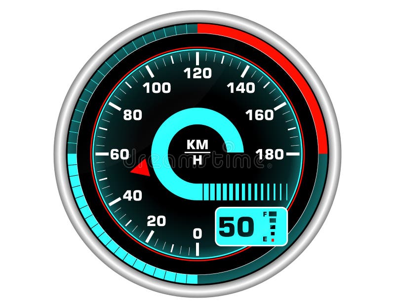 Set of Speedometers for Dashboard Analog Device for Speed. Car Interior ...