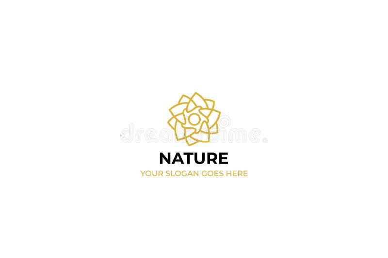 Logo Template Nature Gold Color Symbol Luxury Elegant Beauty Fashion ...