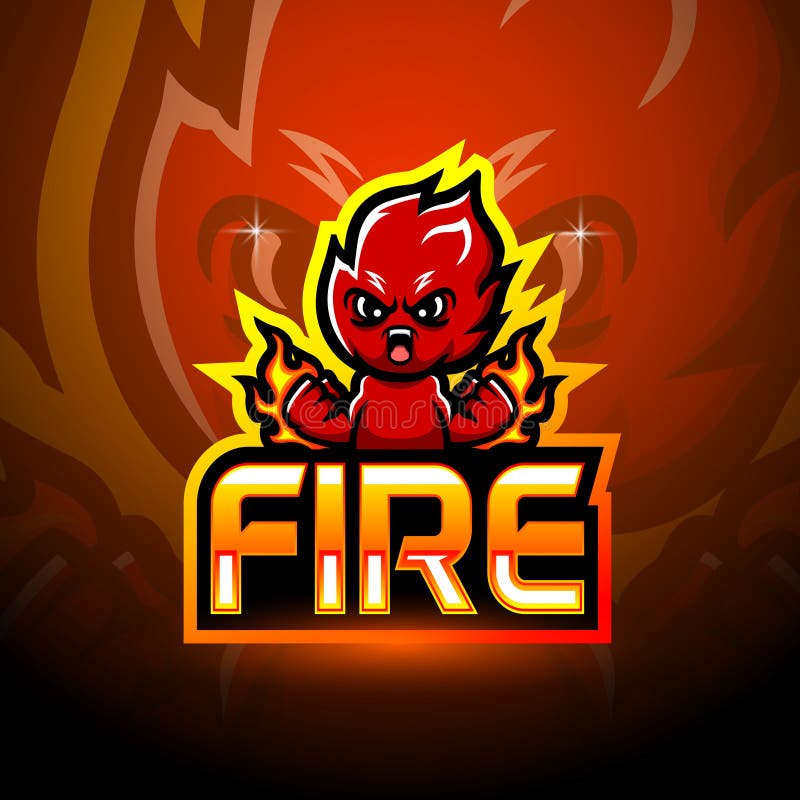 Fire Esport Logo Mascot Design Stock Vector - Illustration of game ...