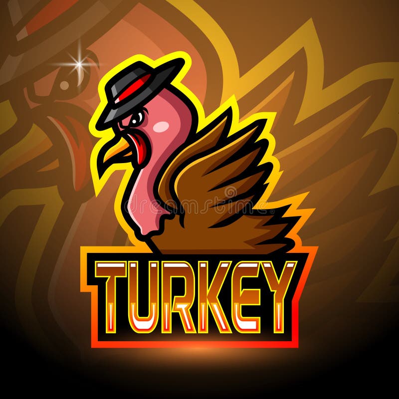 Turkey Esport Logo Mascot Design Stock Vector - Illustration of logo ...