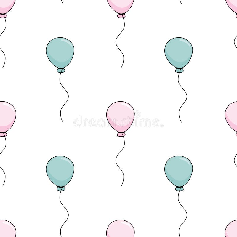 Balloon Seamless Pastel Color Background Stock Illustrations – 417 ...