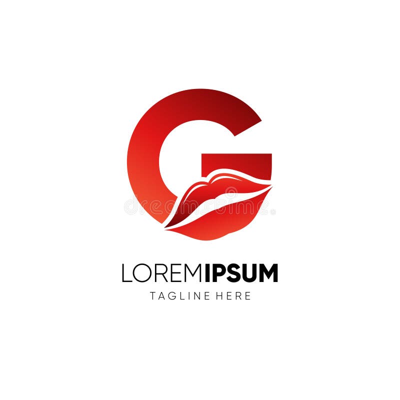 Letter G Lips Initial Logo Design Vector Icon Graphic Stock Vector ...