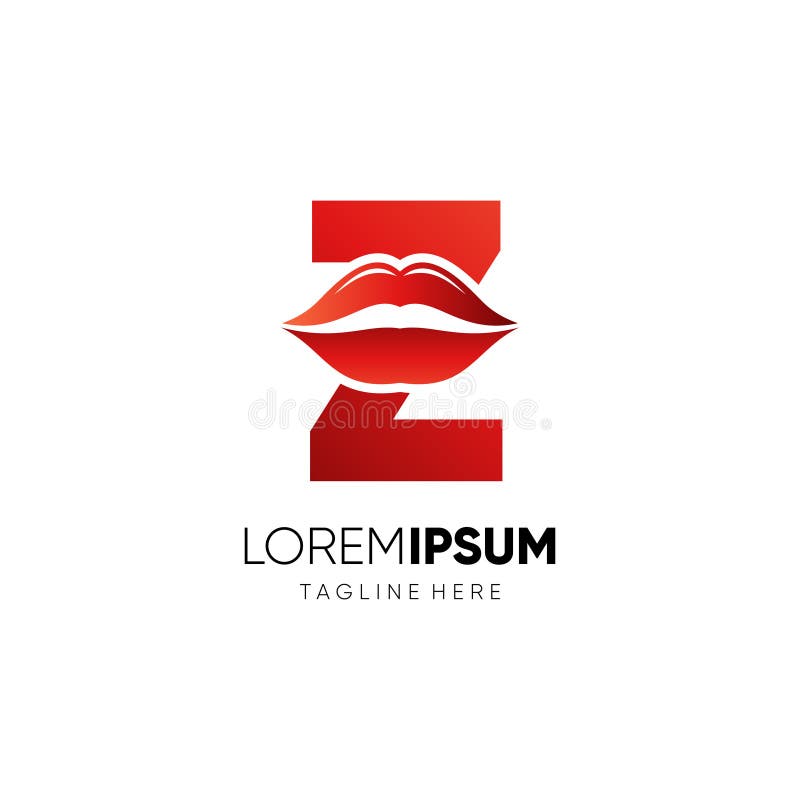 Letter Z Lips Initial Logo Design Vector Icon Graphic Stock Vector ...