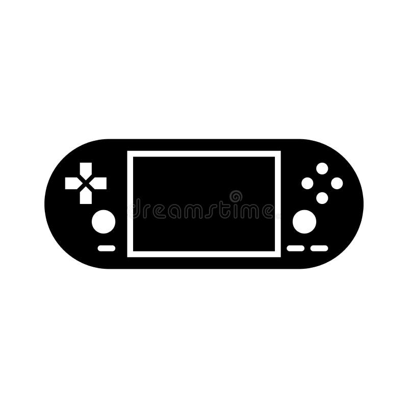 Game Console Icon, Full Black. Suitable for Website Stock Vector ...