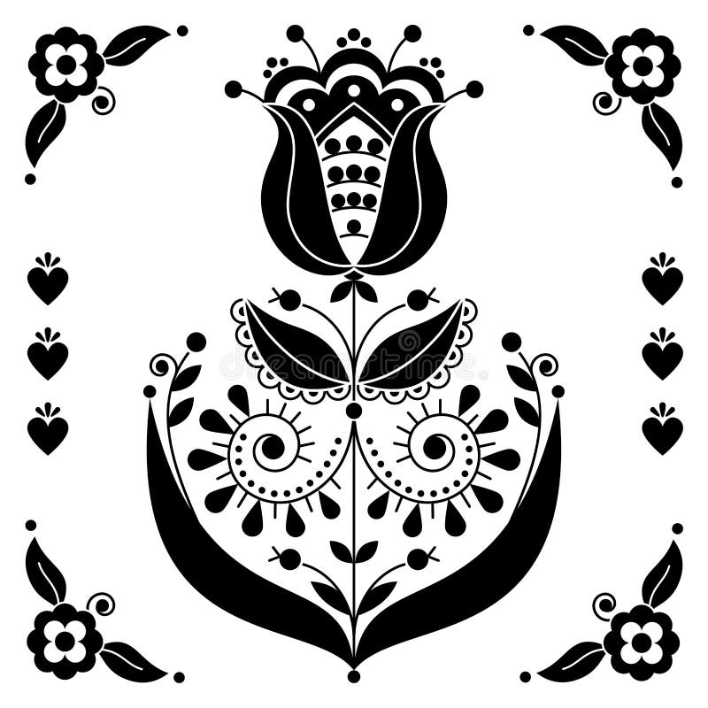 Swedish Folk Patterns Stock Illustrations – 238 Swedish Folk Patterns ...