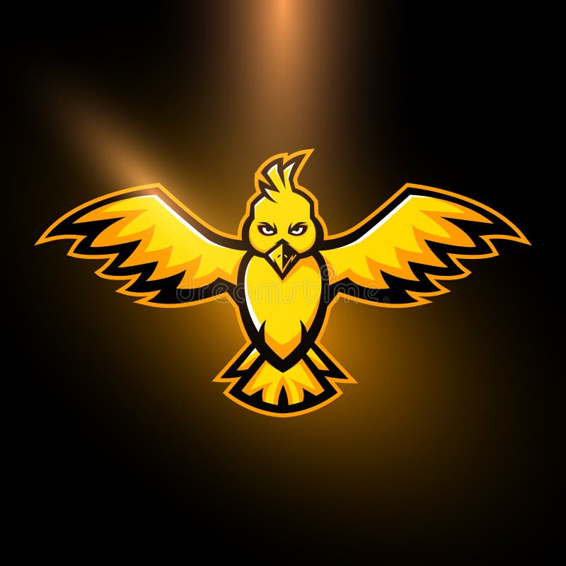 Yellow Bird Esports Logo Vector Stock Vector - Illustration of hawk ...