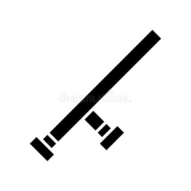 Baton Icon, Full Black. Suitable for Website Stock Vector ...