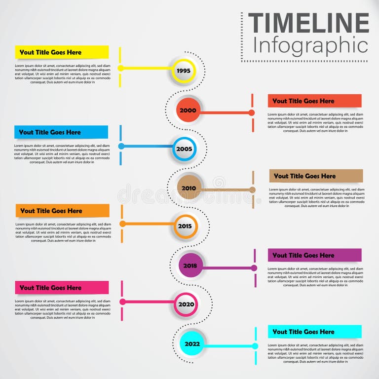 Vector Illustration of Timeline Infographic Report with Progressive ...
