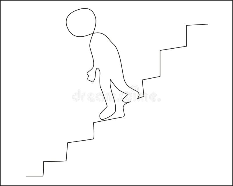 Steps Continuous Line Stock Illustrations – 112 Steps Continuous Line ...