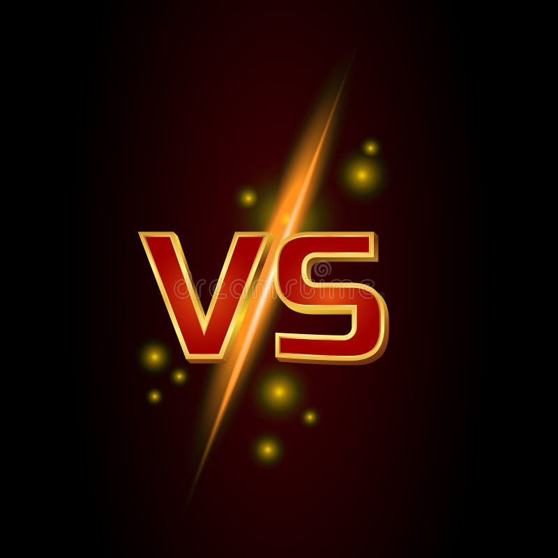 Versus Game Cover Banner Sport Vs Team. Versus Screen Design Battle ...
