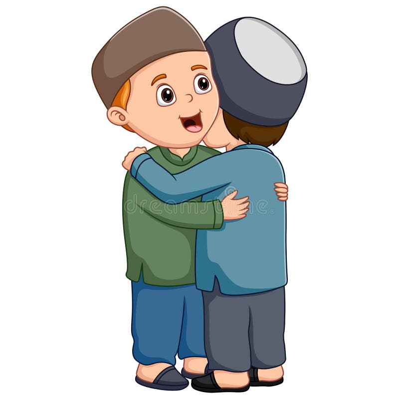 Muslim People Hugging Wishing Stock Illustrations – 323 Muslim People ...