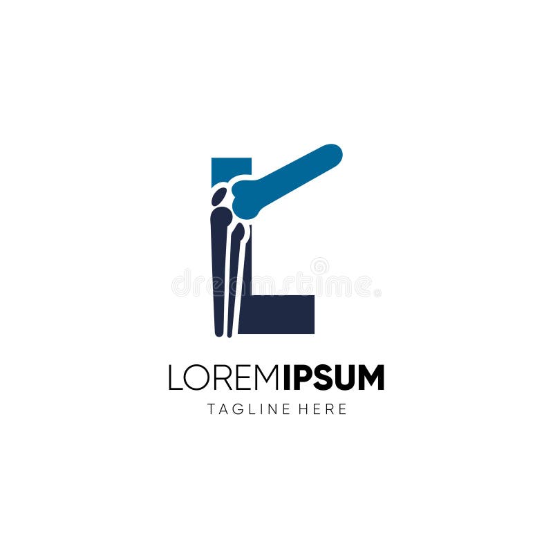 Letter L Knee Joint Bone Logo Design Vector Icon Graphic Stock Vector ...