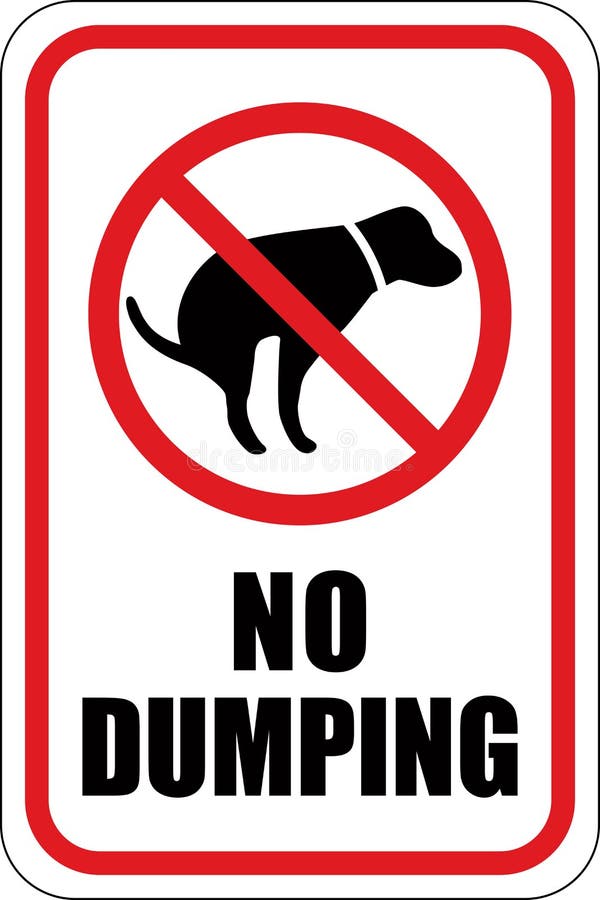 No Dumping Sign | Sign Prohibiting Dog Poop | Funny Yard Sign | No Pet ...