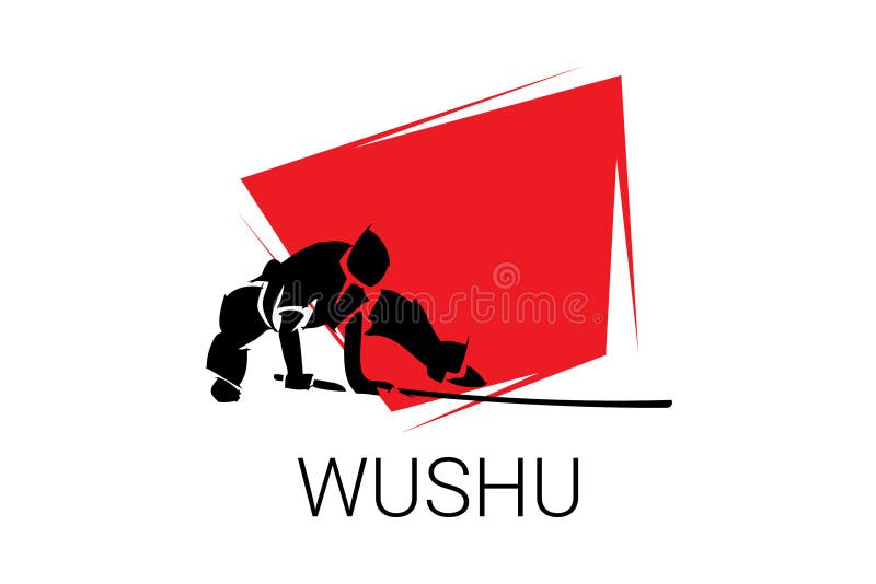 Wushu Sport Vector Line Icon. Sportman, Fighting Stance Stock Vector ...