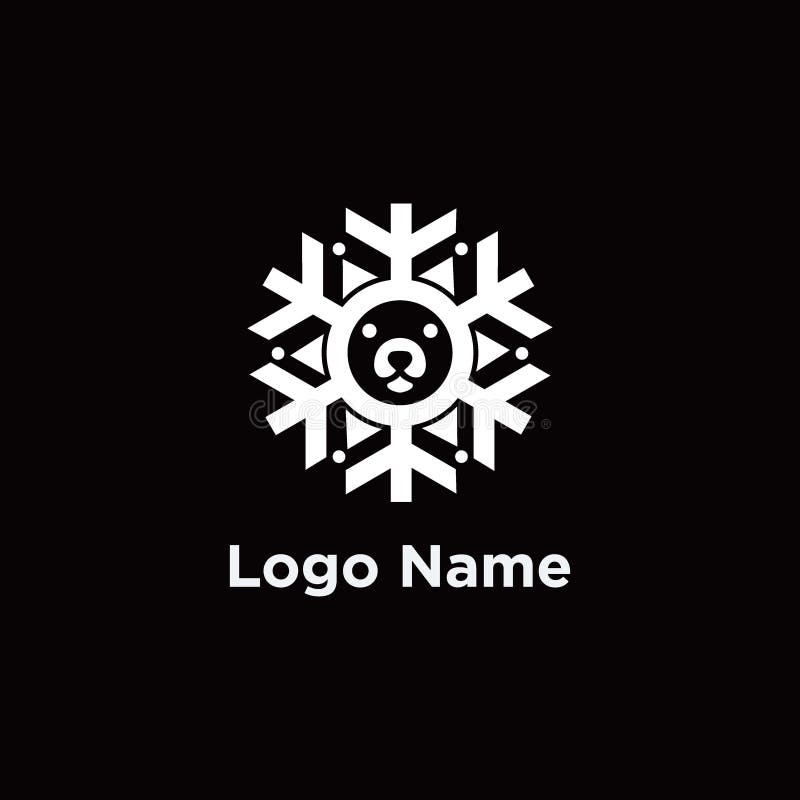 Snowflake bear logo stock illustration. Illustration of abstract ...